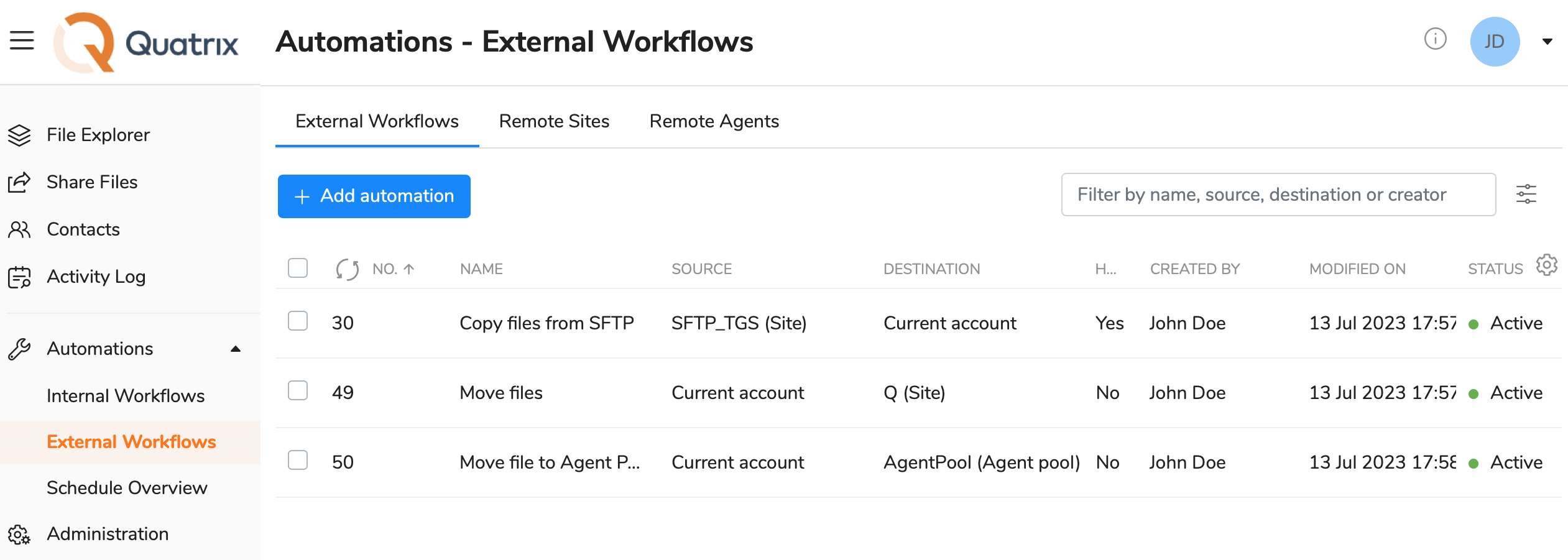 External Workflows
